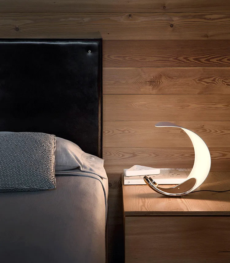 Astral Crescent Moon Lamp – Celestial Night Light with Starry Glow ...